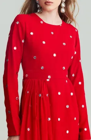 HOLICHIC Kaia Long Sleeve Minidress With Removable Drape Belt