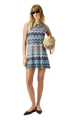 Missoni Sleeveless Chevron Knit Mini Dress - Multicoloured