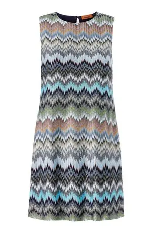 Missoni Sleeveless Chevron Knit Mini Dress - Multicoloured