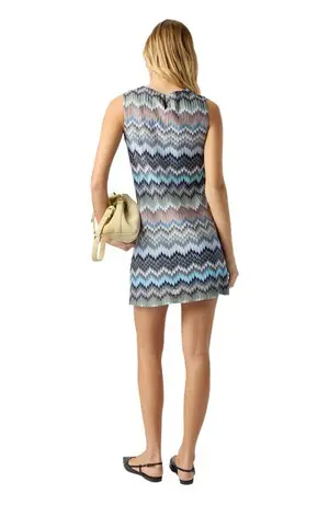 Missoni Sleeveless Chevron Knit Mini Dress - Multicoloured