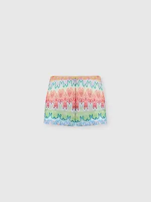 Missoni Hot Pants In Floral Patterned Viscose - Pink Multi