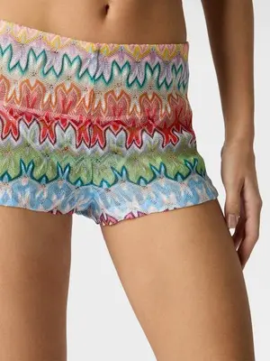 Missoni Hot Pants In Floral Patterned Viscose - Pink Multi