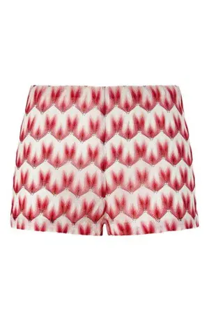 Missoni Hot Pants In Floral Patterned Viscose - Red Multi