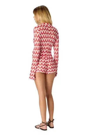 Missoni Hot Pants In Floral Patterned Viscose - Red Multi