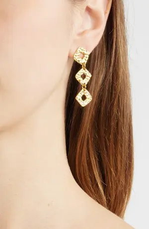 KIARA BY KI-ELE Greer Geo Drop Earrings