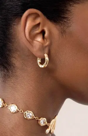 Ettika Mini Molten Hoop Earrings