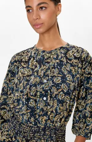Rebecca Taylor Charlene Mini Dress - Navy Multi