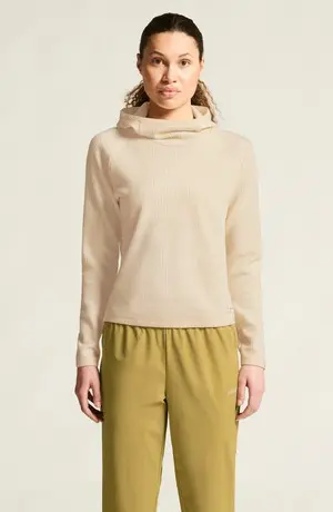 CRAFT Grid-textured Hoodie With Raglan Sleeves - Tofu