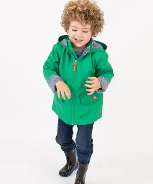 WIDGEON Hooded Zip-up Raincoat - Golf Green