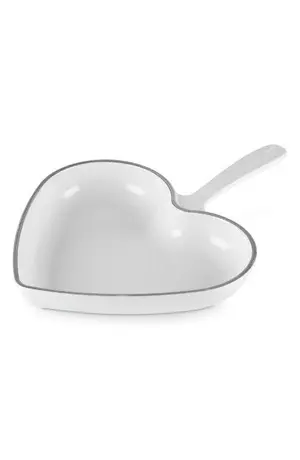 LE CREUSET Heart Enameled Cast Iron Skillet - White