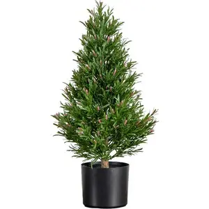 NEARLY NATURAL 2-ft Uv Resistant Artificial Rosemary Cone Topiary Tree - Green