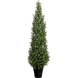 NEARLY NATURAL 5-ft Uv Resistant Artificial Boxwood Topiary Tree - Green