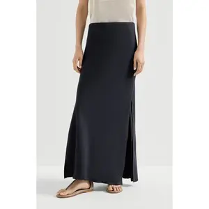 Brunello Cucinelli Bias-cut Maxi Skirt - Blue