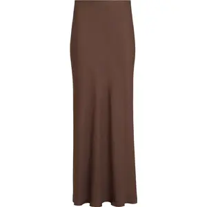 Brunello Cucinelli Bias-cut Maxi Skirt - Cocoa