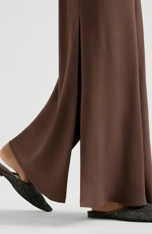 Brunello Cucinelli Bias-cut Maxi Skirt - Cocoa