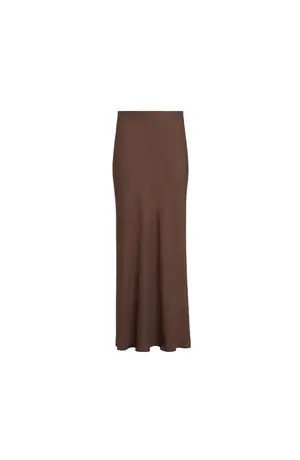 Brunello Cucinelli Bias-cut Maxi Skirt - Cocoa