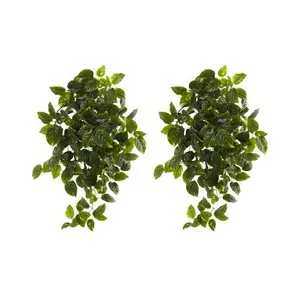 NEARLY NATURAL 36-in Uv Resistant Artificial Pothos Hanging Plant Set Of 2 - Green