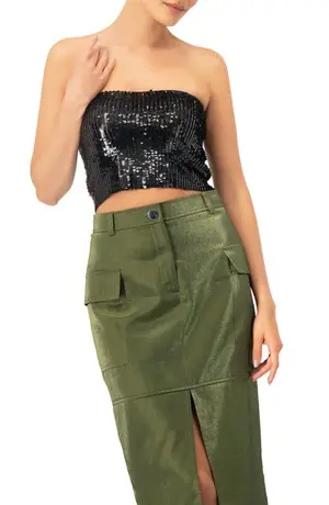 IVONNE Sequin Tube Top