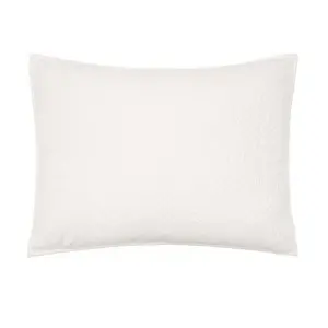 ELISABETH YORK Vela Ivory Cotton Pillow Sham - Off-white