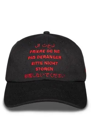 PLEASURES Disturb Baseball Cap - Black