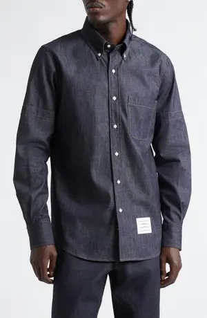 Thom Browne Oxford Armband Cotton Button-down Shirt