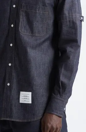 Thom Browne Oxford Armband Cotton Button-down Shirt