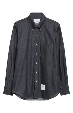 Thom Browne Oxford Armband Cotton Button-down Shirt