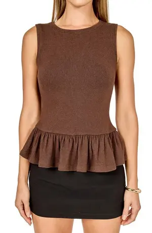 Endless Rose Knit Peplum Tank