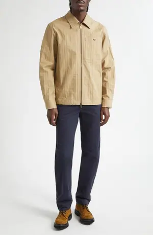 Burberry Oakwell Cotton Jacquard Zip Jacket