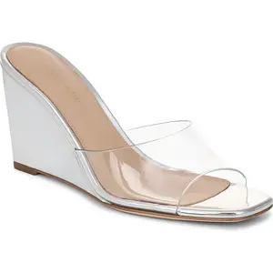 Veronica Beard Asha Wedge Sandal - Clear/silver
