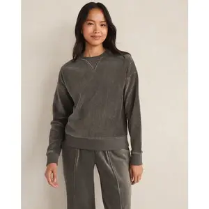 HAVEN WELL WITHIN Corded Velour Crewneck Pullover