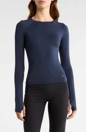 Women's Navy Long Sleeve Shirts