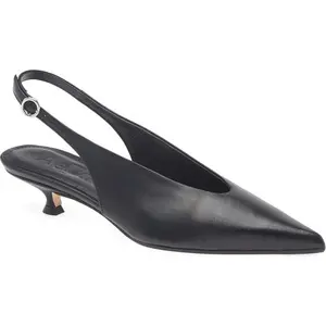 AeydĒ Camila Slingback Kitten Heel Pumps - Black