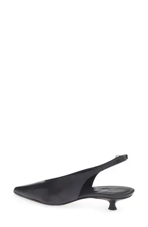 AeydĒ Camila Slingback Kitten Heel Pumps - Black