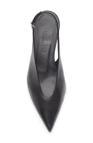 AeydĒ Camila Slingback Kitten Heel Pumps - Black