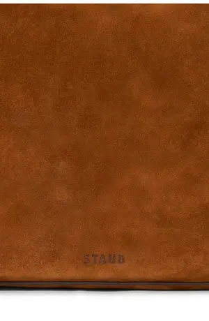 Staud Medium Harlow Suede Shoulder Bag - Tabac