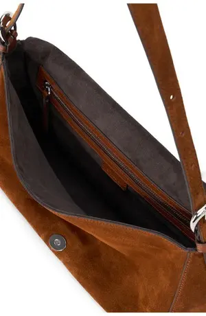 Staud Medium Harlow Suede Shoulder Bag - Tabac
