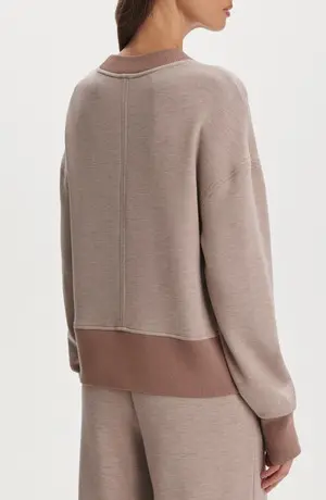 Varley Philippe Crop Sweatshirt - Taupe Marl/ginger Snap
