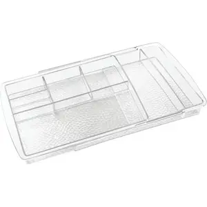 MDESIGN Expandable Makeup Organizer Tray For Bathroom Drawers - Clear