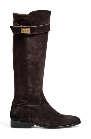 Bruno Magli Pamelina Knee High Boot - Dark Brown Suede
