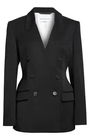 Givenchy Double-breasted Wool Jacket With Integrated Collar