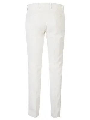 ENTRE AMIS Cotton Trousers - White