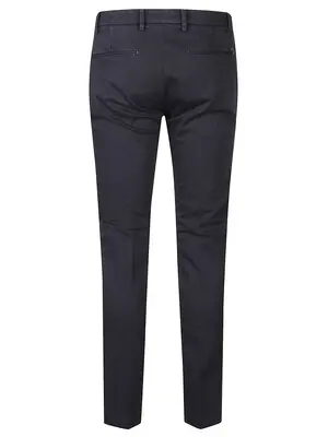 ENTRE AMIS Cotton Trousers - Blue