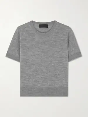 NILI LOTAN Leilani Merino Wool Top - Gray