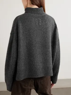 NILI LOTAN Tabitha Cashmere Turtleneck Sweater - Gray