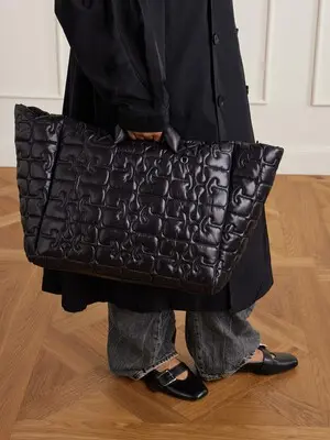 GANNI Re-tech Xxl Quilted Recycled-shell Tote Bag