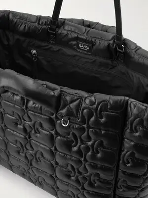 GANNI Re-tech Xxl Quilted Recycled-shell Tote Bag