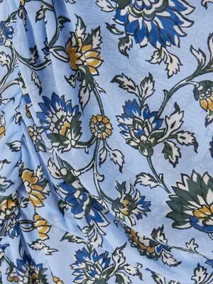 Veronica Beard Sylviani Ruched Floral-print Stretch-tulle Midi Dress