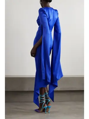 Alex Perry Vander Cape-effect Midi Dress