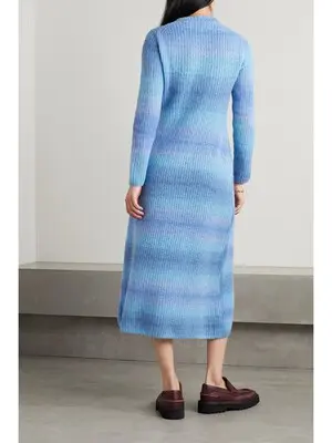 Vince Space-dyed Open-knit Midi Dress